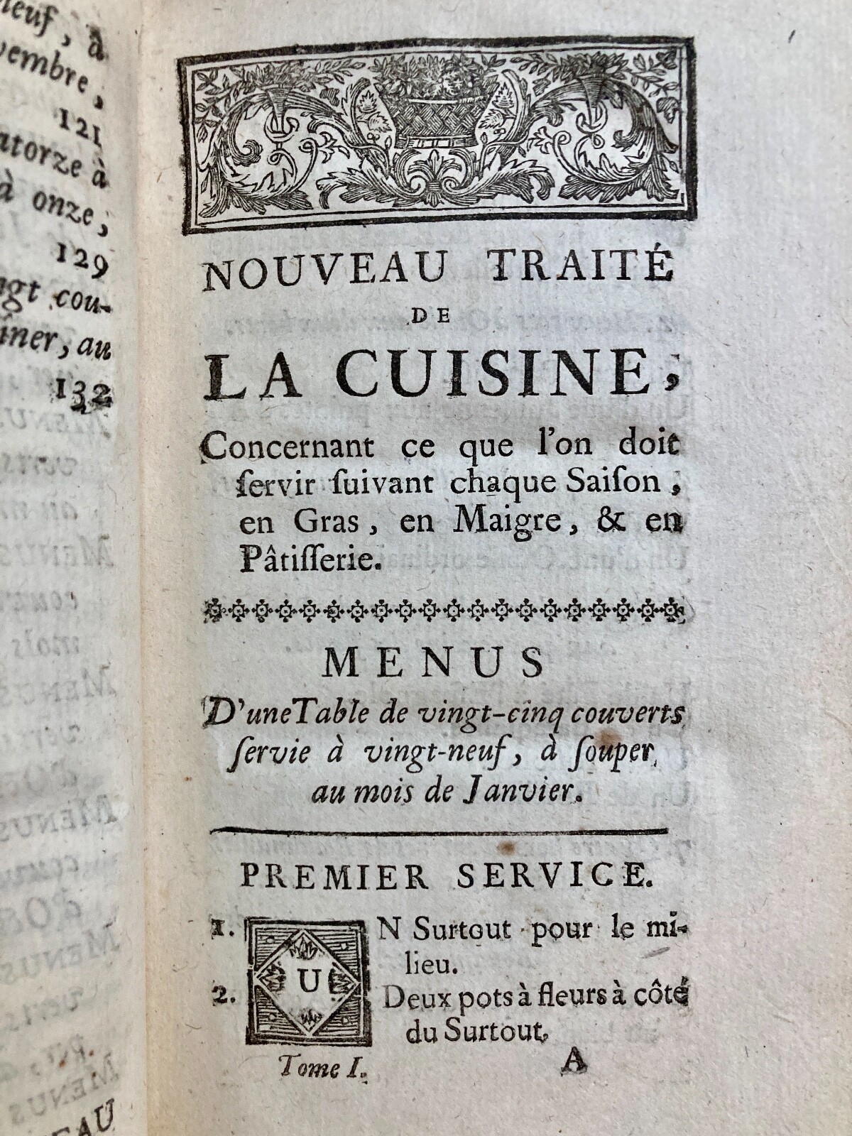 MENON NOUVEAU TRAITÉ DE LA CUISINE 1739 tome 1 seul avec planches ...