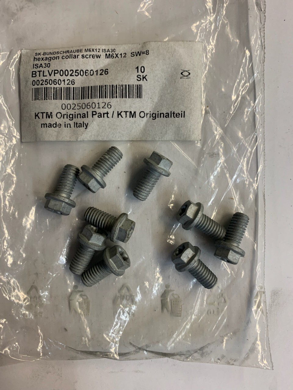 NEW KTM Hex Collar Screw (9pk) PN 0025060126 | eBay