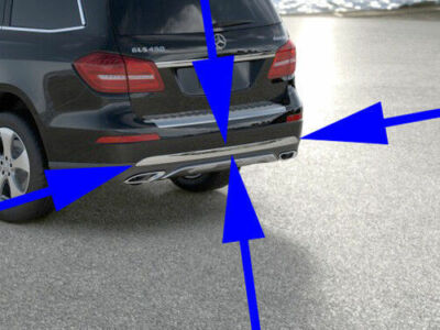 NEW***MERCEDES W166 X166 GL GLS CLASS REAR LOWER BUMPER MOLDING CHROME ...