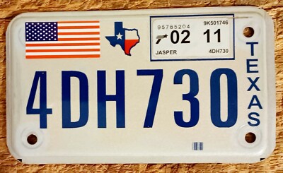 TEXAS Motorcycle License Plate JASPER County - Freedom Isn't FREE - Gr8 ...