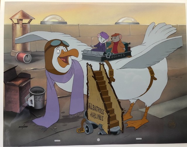 Disney's LtdEd HP Cel, Rescuers,"Albatross Airlines", unframed, plus ...