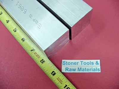 2 Pieces 1-3/4"x 1-3/4" ALUMINUM SQUARE 6061 FLAT BAR 8" LONG SOLID ...