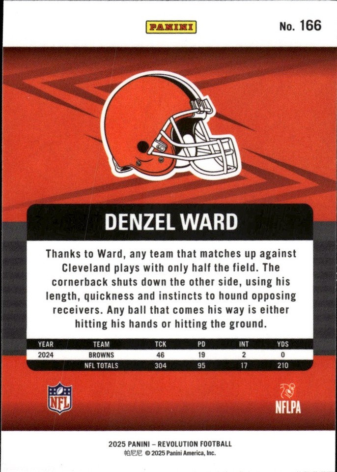 2025 Panini Revolution #166 Denzel Ward Cleveland Browns | eBay UK