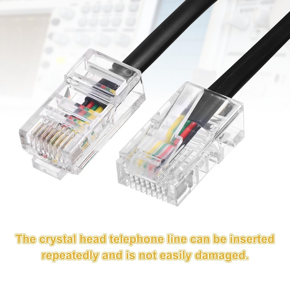 2 Pack RJ45 8P4C to RJ11 6P4C Adapter Converter Cable, RJ45 to RJ11 ...