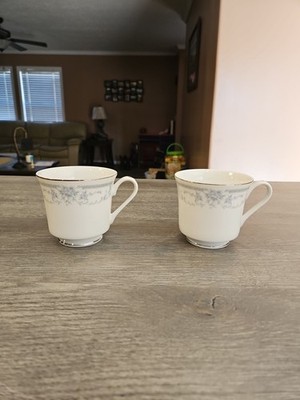 Vintage Sheffield Blue Whisper Fine China Tea Cups Set of 2 Made In ...