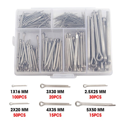 230x Cotter Pin Assortment Set 304 Stainless Steel Value Kit US | eBay