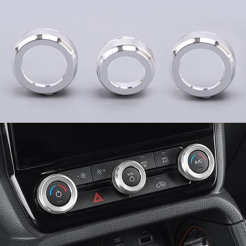 3pcs Silver AC Audio Switch Knob Trim Ring Fit For Ford Ranger 2023 ...