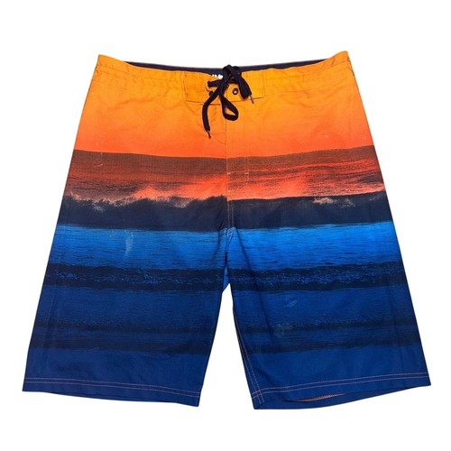 Y2K Old Navy California Sunset Boardshorts Size 36 – Ocean Wave Surf ...