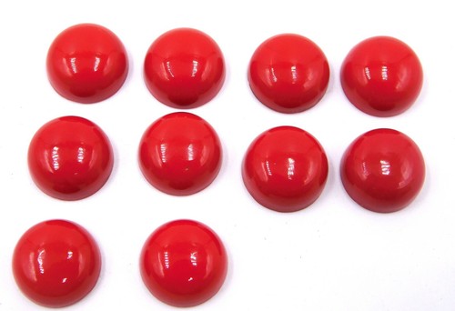 Lab Created Red Coral Round Cab Handmade Loose Gemstone 14 MM For Ring ...