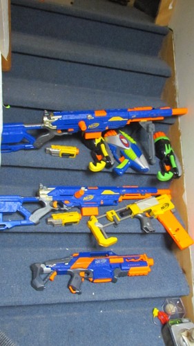 Lot of Nerf Guns Long Strike CS -6 Blasters Nerf Scout 1A and more Acessories | eBay