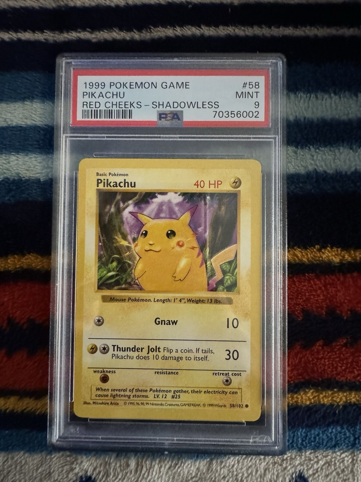 Pokemon Pikachu Red Cheeks Shadowless PSA 9 - 58/102 | eBay