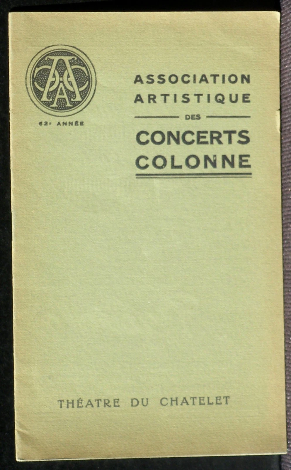Programme Colonne 1934 Vasa Prihoda Paul Paray Nicolas Orloff Marcel ...
