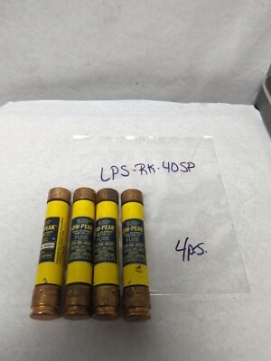 COOPER BUSSMANN,LPS-RK-40SP,LOW-PEAK 40 AMP FUSE LOT OF 4 PRE-OWNED | eBay