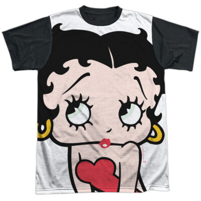 Betty Boop Big Boop Head Adult Halloween Costume T Shirt (Black Back ...