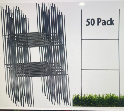 Sturdy Metal H Frame Wire Step Stakes for Yard Signs(10 x 30") Stakes ...
