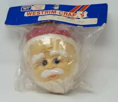 New VTG 5.5" Santa Doll Head for Craft Art Project Christmas Holiday ...