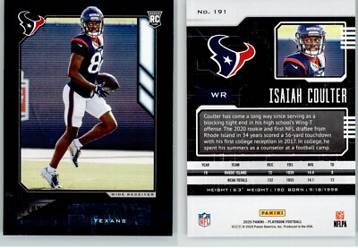 Isaiah Coulter 2020 Panini Playbook Purple #191 Rookie RC Texans | eBay