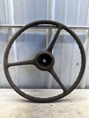 Vintage Sheller 3 Spoke 17" Steering Wheel with Horn Button JEEP FORD ...