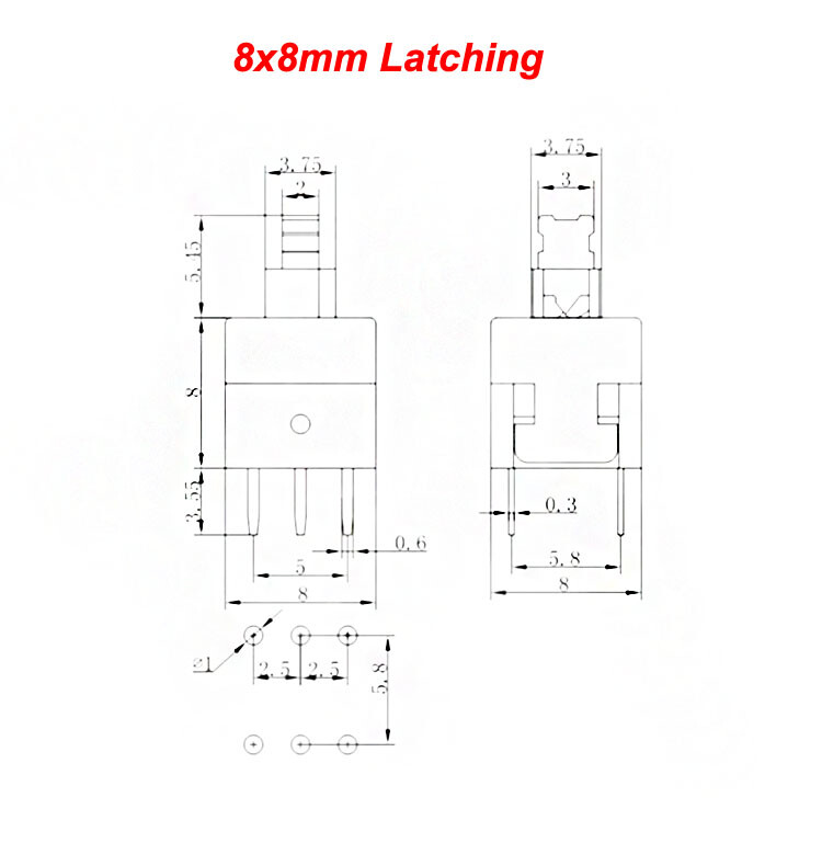 Push Button Switch DPDT Latching or Momentary PCB 5.8x5.8mm7x7mm 8x8mm 8.5x8.5mm | eBay