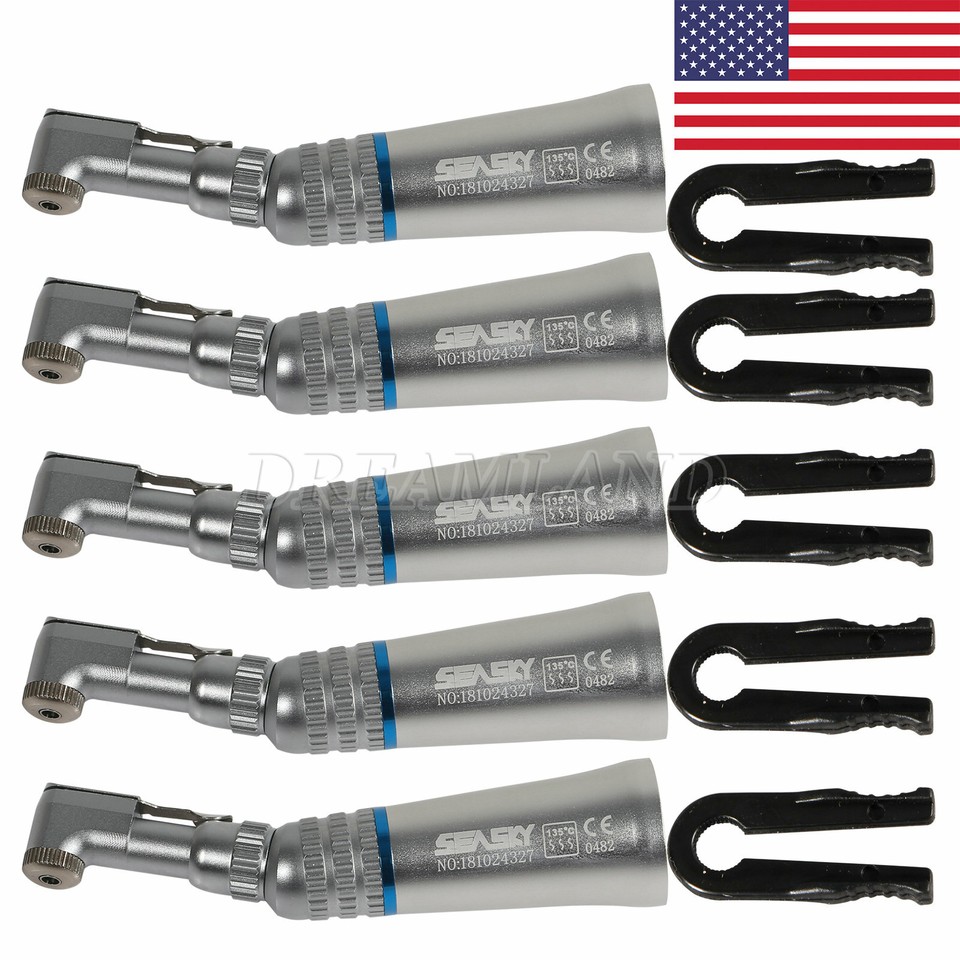 Dental Contra Angle Air Motor E-Type 4Holes Slow Low Speed Handpiece ...