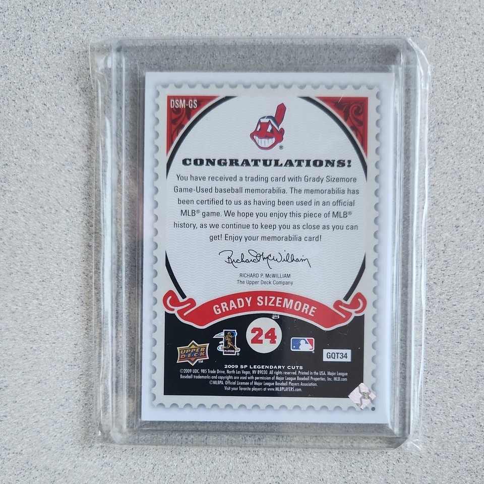 Upper Deck Game-Used Baseball Memorabilia Grady Sizemore Indians | eBay