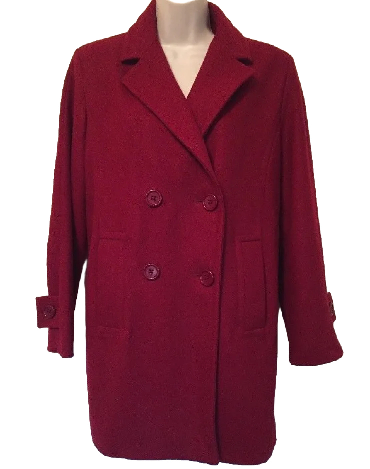 Forecaster Boston womens size 8 Medium red lined long wool winter dress ...