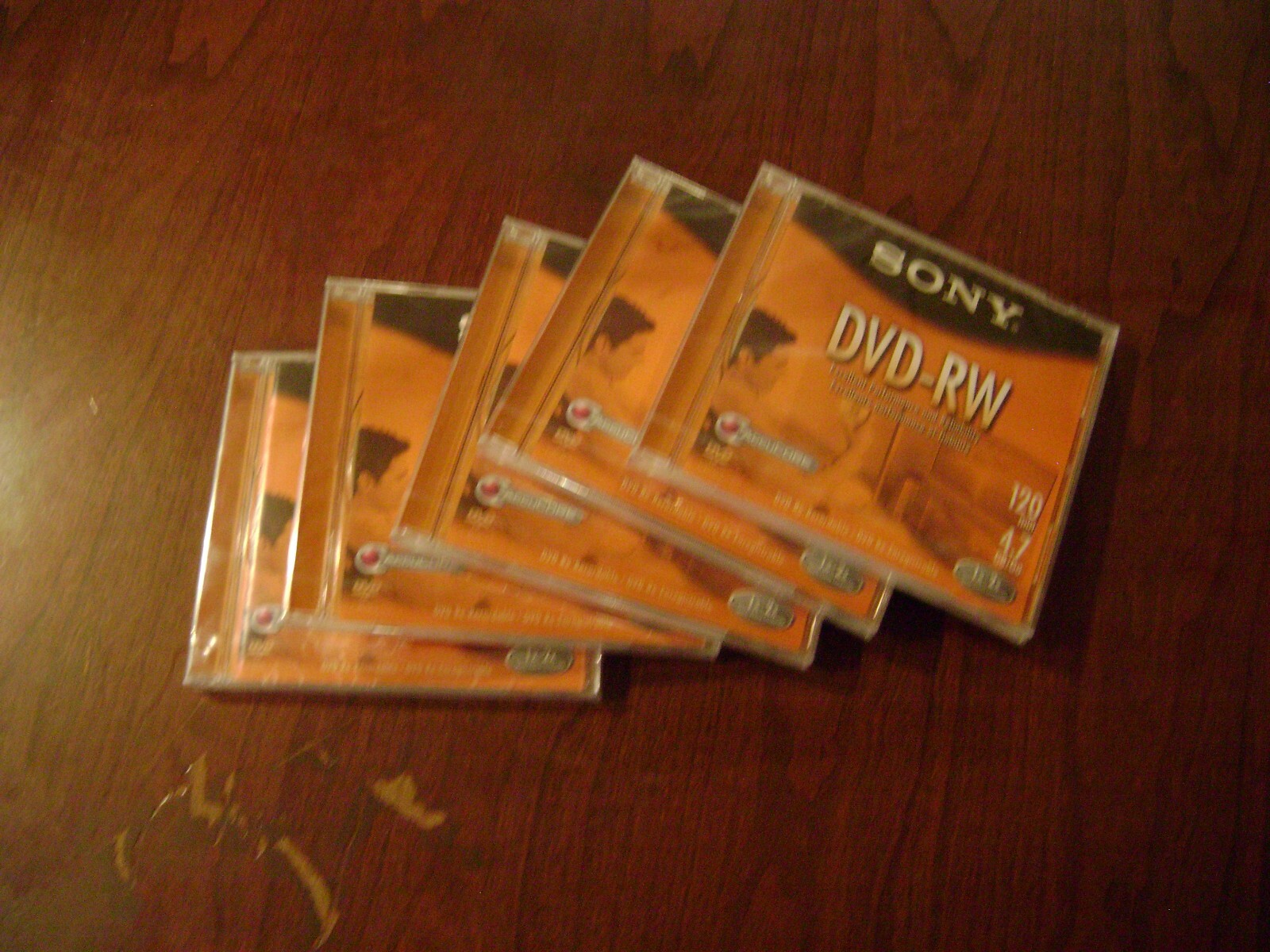 Sony DVD-RW Recordable DVD 4.7GB 120 min Discs 5 discs With Cases New ...
