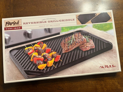 Parini Cast Iron Reversible Grill/Griddle | eBay