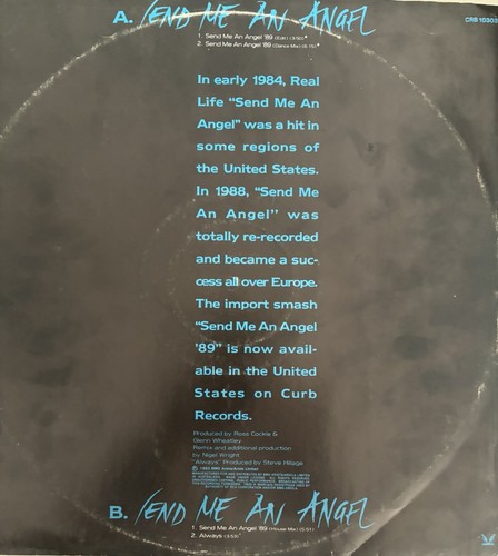 Record Real Life Send Me An Angel Single 1989 | eBay