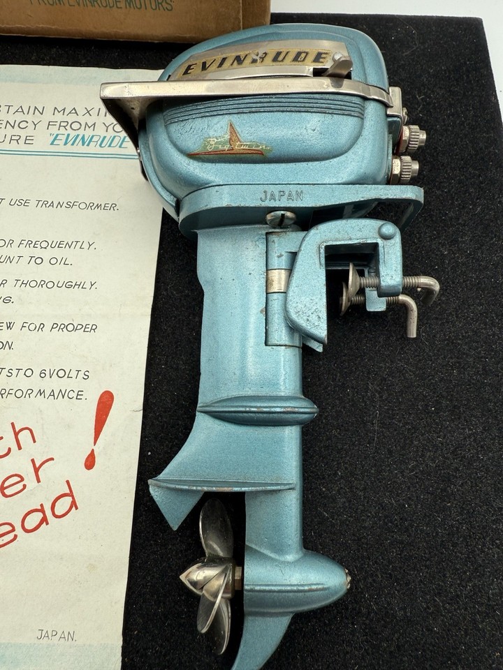Vintage Evinrude Big Twin Toy Outboard Motor Japan K&O 1950s Diecast ...