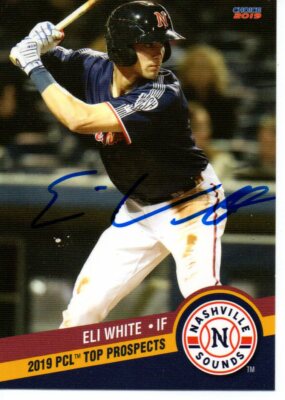 Eli White 2019 Nashville Sounds PCL Top Prospects Autographed Signed ...