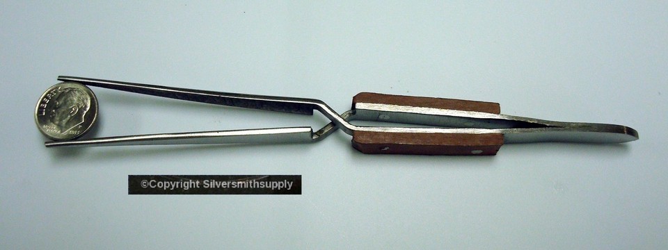 Silversmith soldering tweezer straight fiber cross lock soldering clamp ...