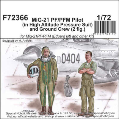 CMK 1/72 MiG-21 PF/PFM Pilot (in High Altitude Pressure Suit) and ...