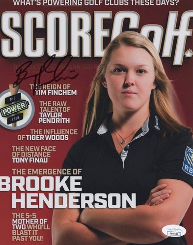 Brooke Henderson Signed Auto 8x10 Photo Score Golf Magazine Cover JSA ...