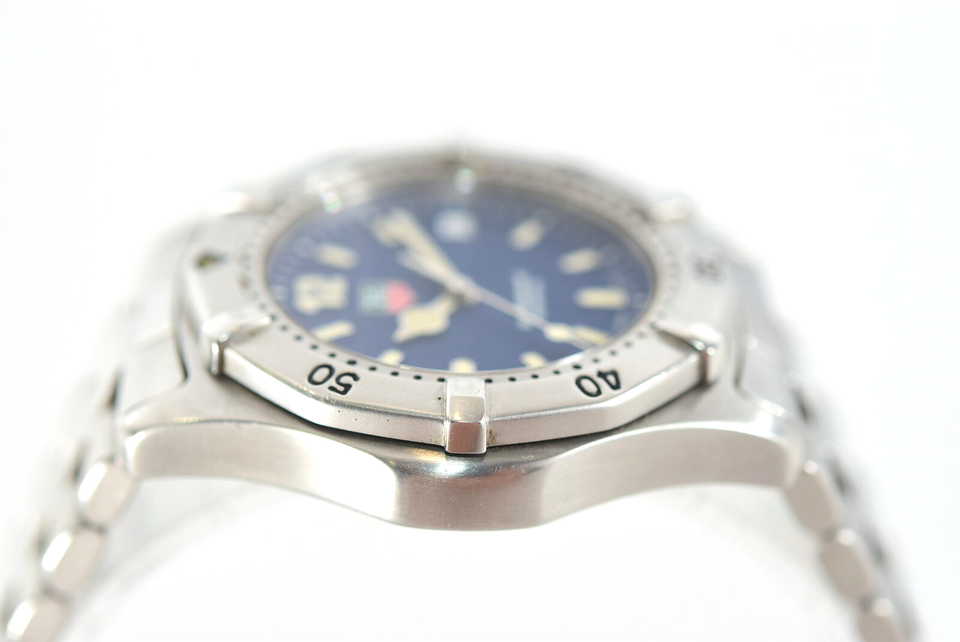 New Battery Tag Heuer Professional 2000 WK1113 Blue Dial QZ Men's Watch ...