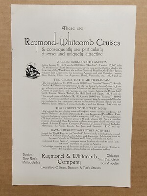 Nostalgic 1924 Print Ad Advertisement Raymond Whitcomb & Company ...