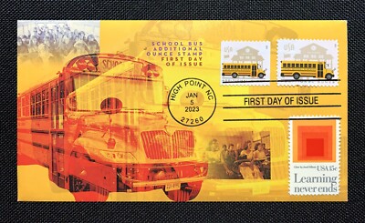 2023 School Bus Additional Ounce Stamp FDC - Design 4 - Ciccolella ...