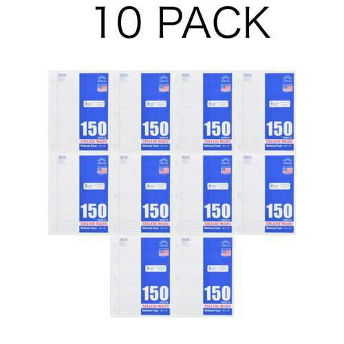 Norcom Notebook Filler Paper College Ruled 150 Pages 8" x 10.5" 78156 ...