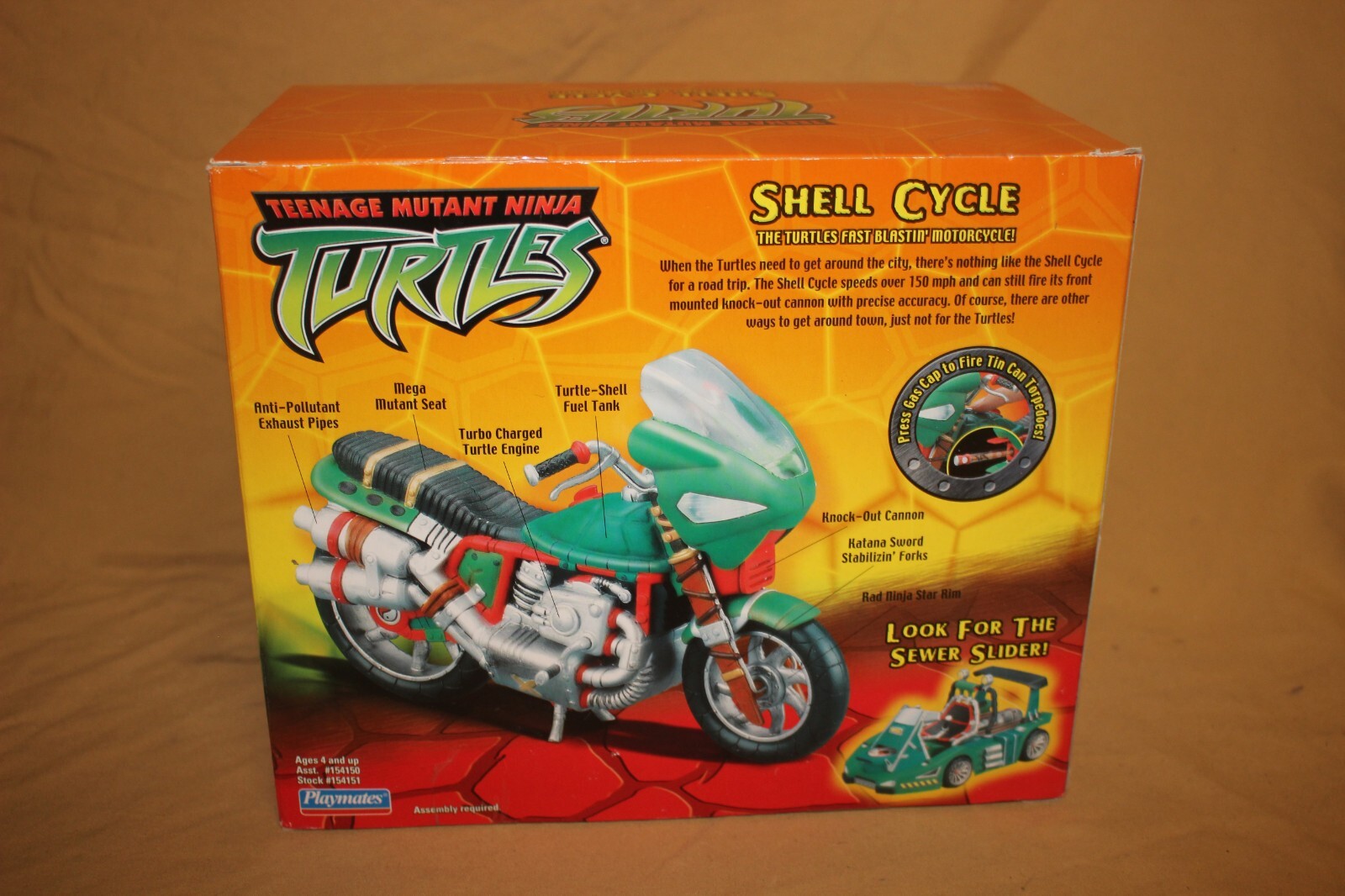 TMNT Shell Cycle 2002 MIB Ninja Turtles Vehicle Playmates Toys ...