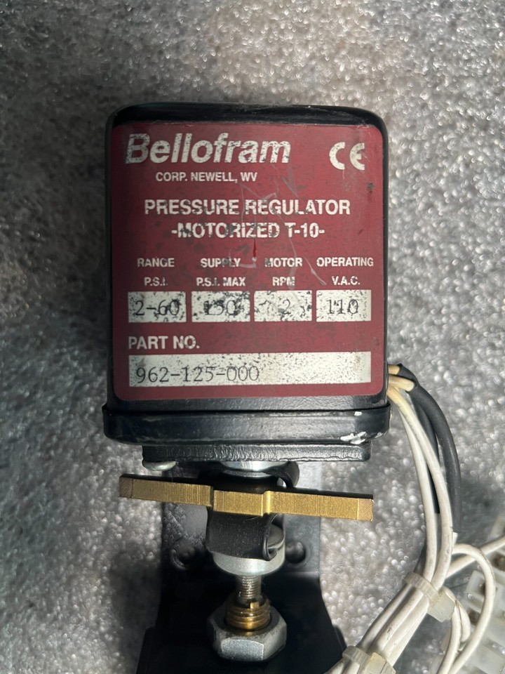 962-125-000 2-60 psi Bellofram TYPE 10 Pneumatic Air Pressure Regulator ...