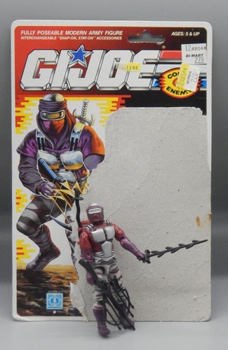 vintage 1990 Hasbro GI JOE Cobra NIGHT CREEPER figure w/ backing card ...