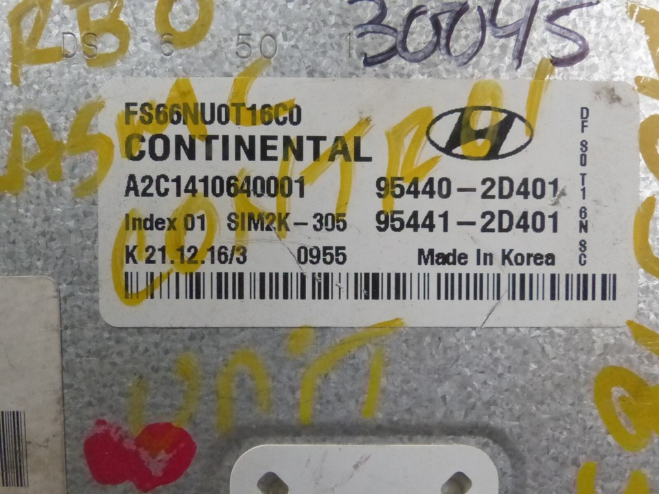 16-17 HYUNDAI VELOSTER "19K MILES" TCU TCM TRANS CONTROL MODULE 95440 ...