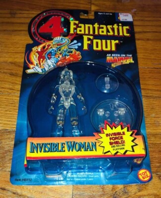 Toy Biz 1995 Marvel Fantastic Four 4 Invisible Woman Clear Action ...
