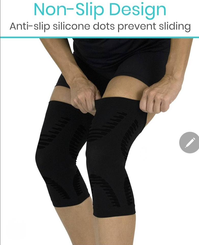Vive Knee Sleeves (Pair) - Compression Support Sleeve Brace ...