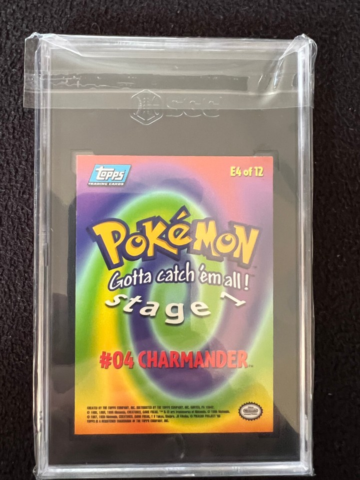 1999 Topps Pokemon Movie Edition E4 Charmander Blue Logo SGC 8🔥 | eBay