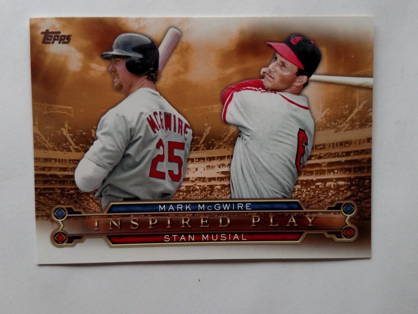 2015 Topps Mark McGwire & Stan Musial #I-9 Inspired Play St. Louis ...