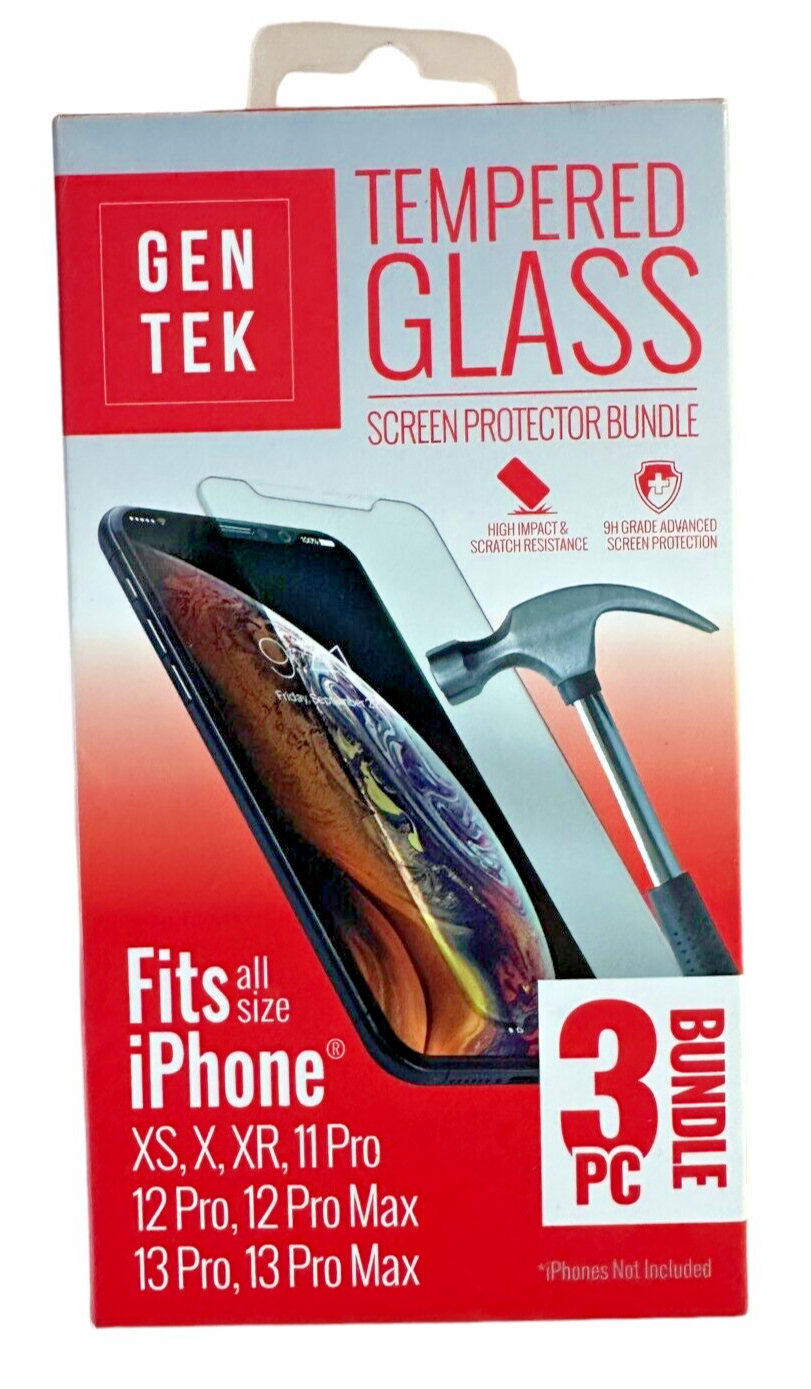 Gentek Tempered Glass Screen Protector Compatible with Iphone XS, X, 11 ...