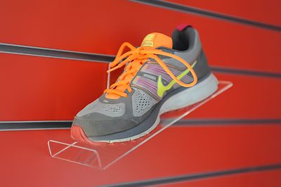 Slatwall Sloping Shoe Shelf Retail Display Shoe Shop Display Shelf Left ...