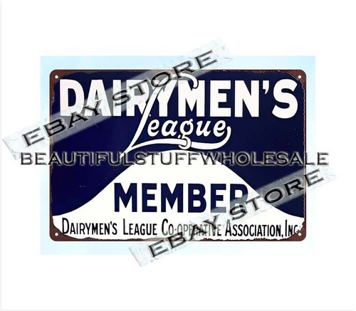 garage shop wall decor Dairyman's League Member metal tin sign | eBay ...