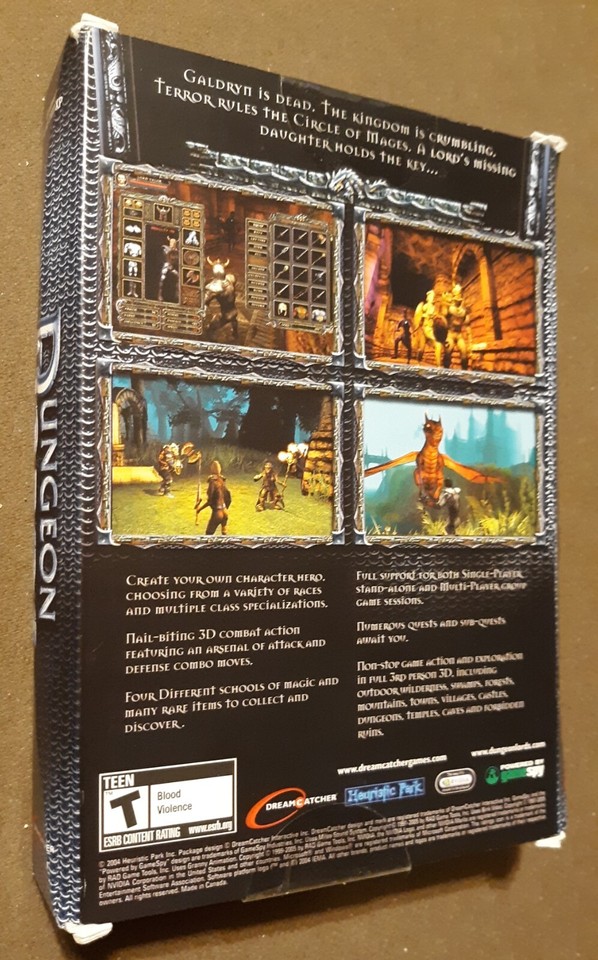 SEALED Dungeon Lords a Fantasy Action RPG Boxed Game PC CD-ROM 2005 ...